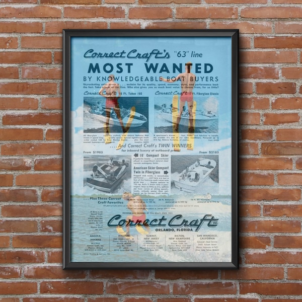 Vintage Boat Poster - Etsy