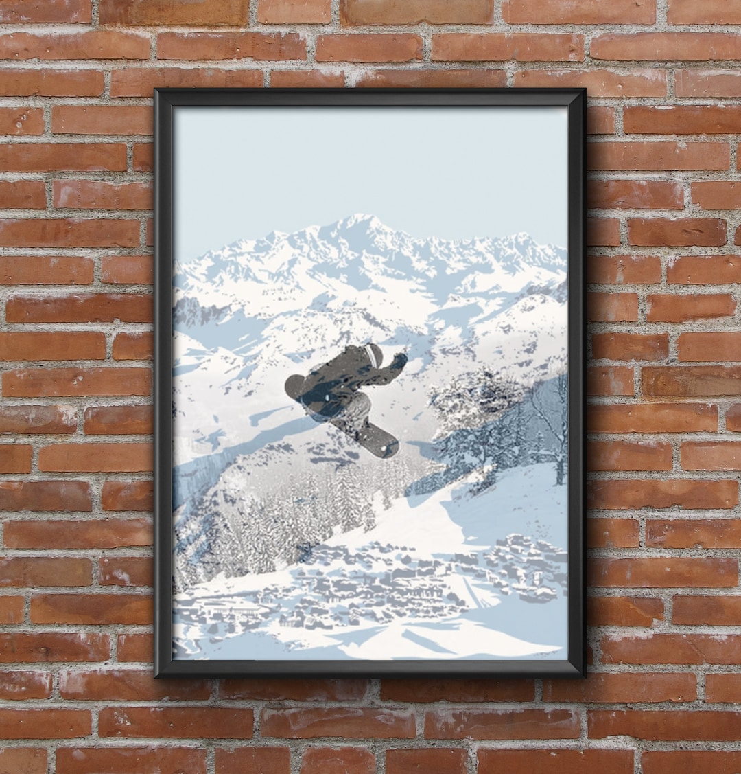 Vintage-inspired Snowboard Poster - Etsy