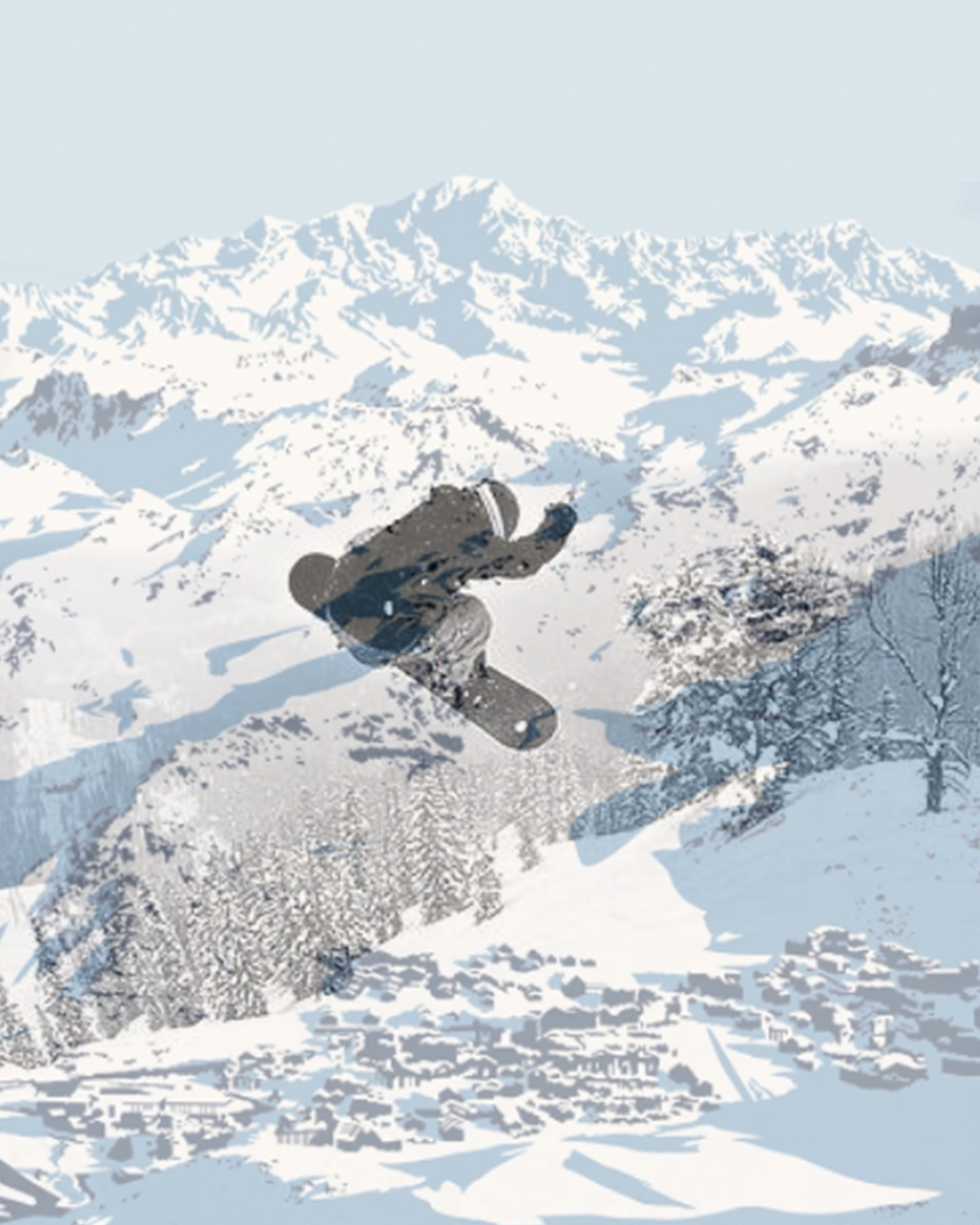 Vintage-inspired Snowboard Poster - Etsy