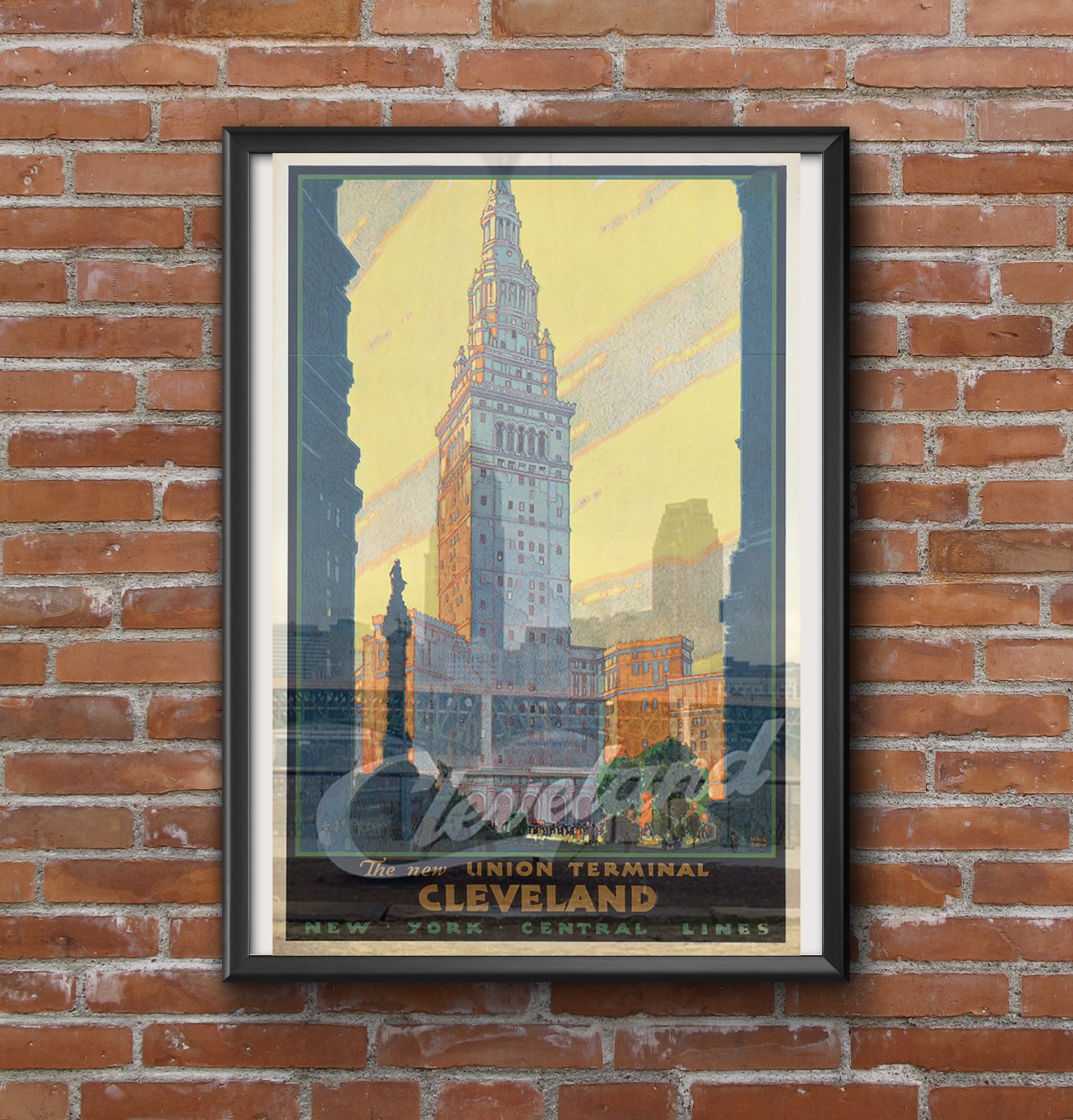 Cleveland Vintage Poster - Etsy