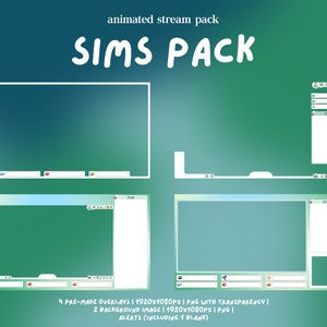 SIMS Inspired Light Stream Overlay | Animated Stream Overlay Pack ...