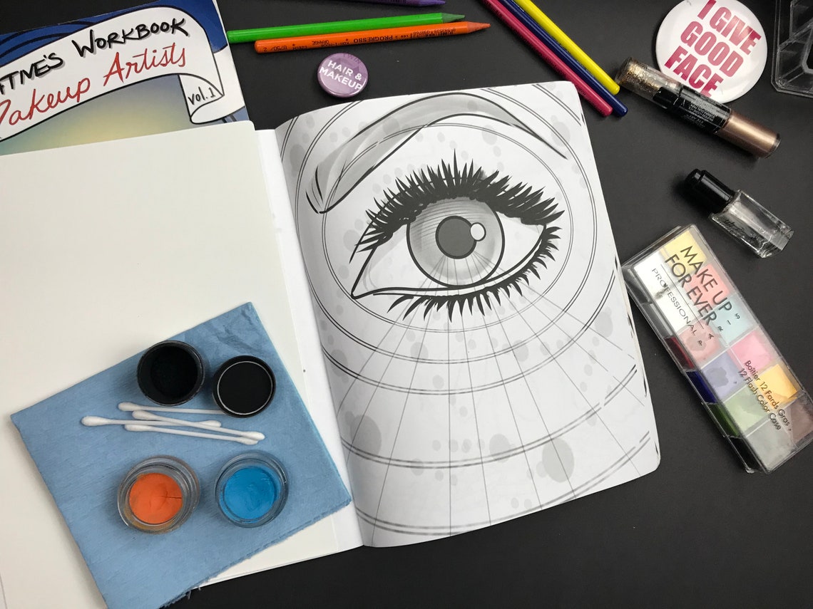 CREATIVE Eyeshadow Coloring Page Makeup Printable Colour Theory Lesson ...