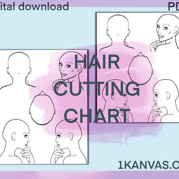 Cosmetology Head Chart - Etsy