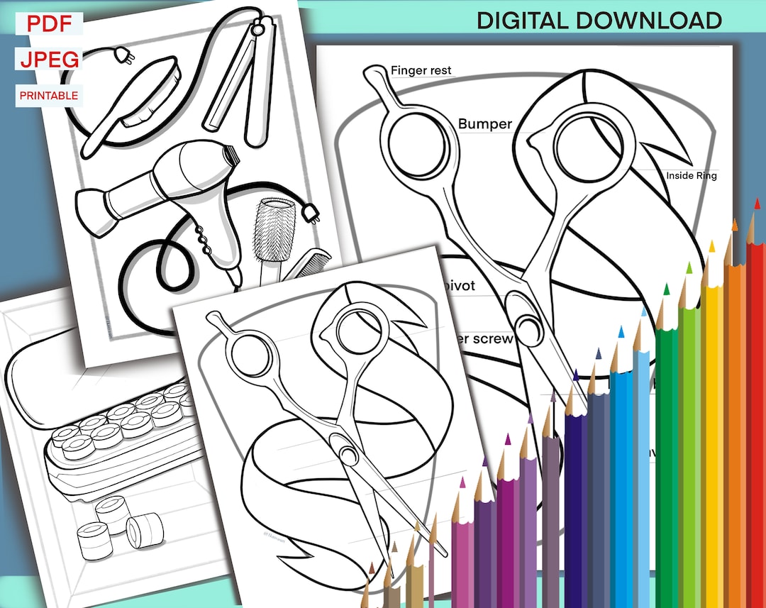 Hairstylist Coloring Page Lessonpack Cosmetology Teacher Essentials ...