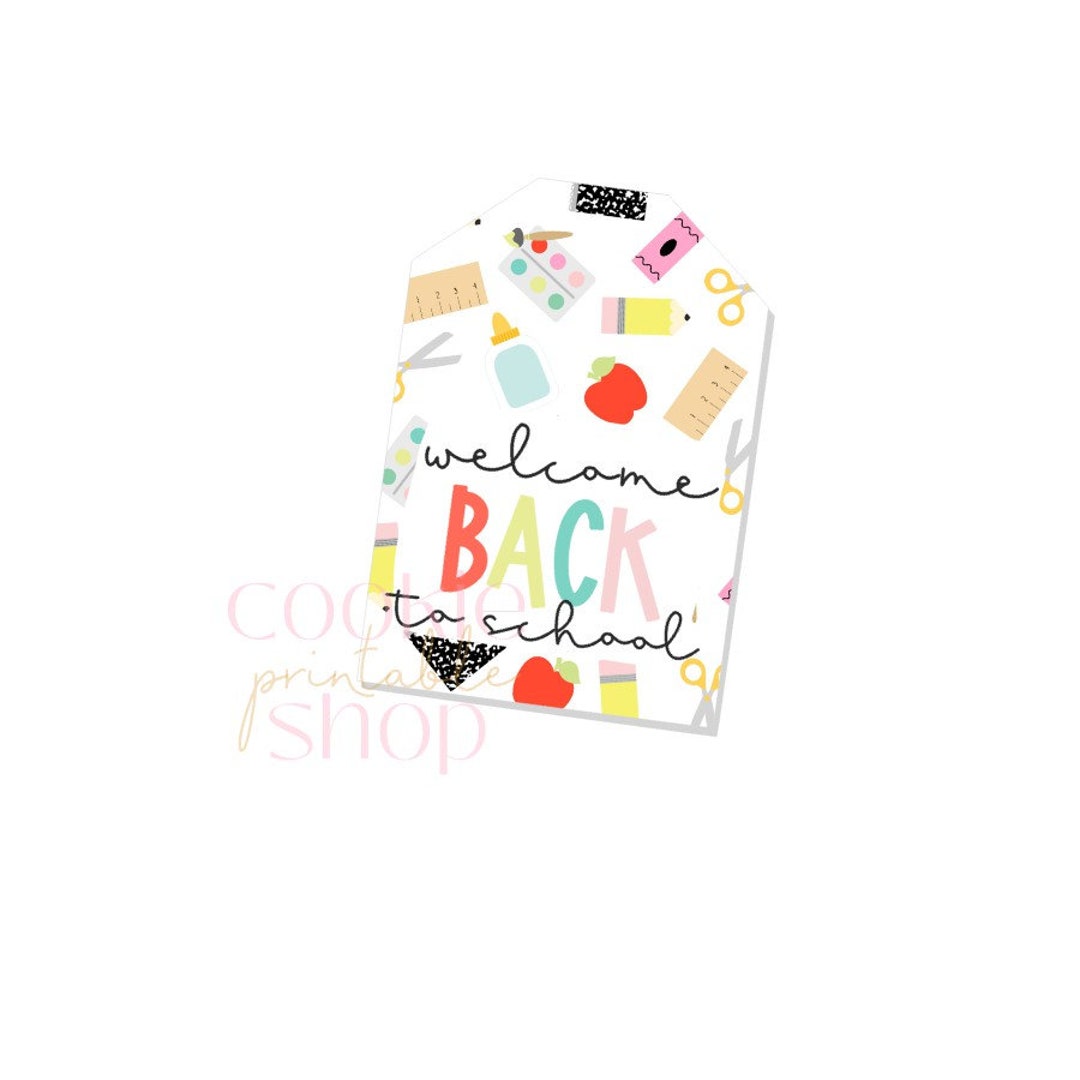 Welcome Back to School PRINTABLE TAG Digital Download - Etsy