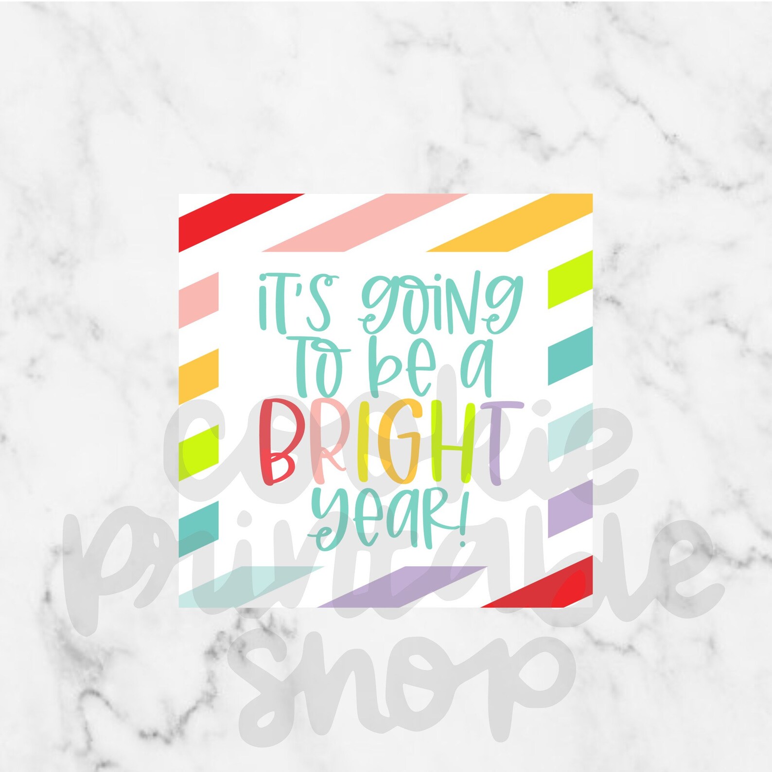 Its Going to Be a Bright Year SQUARE TAG Square Printable - Etsy