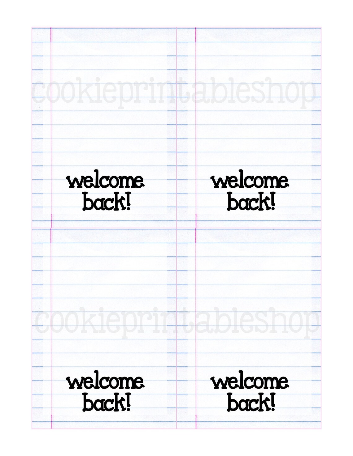 Welcome back school PRINTABLE CARD | Etsy