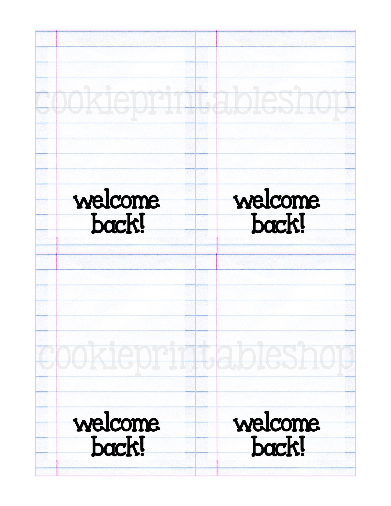 Welcome back school PRINTABLE CARD | Etsy