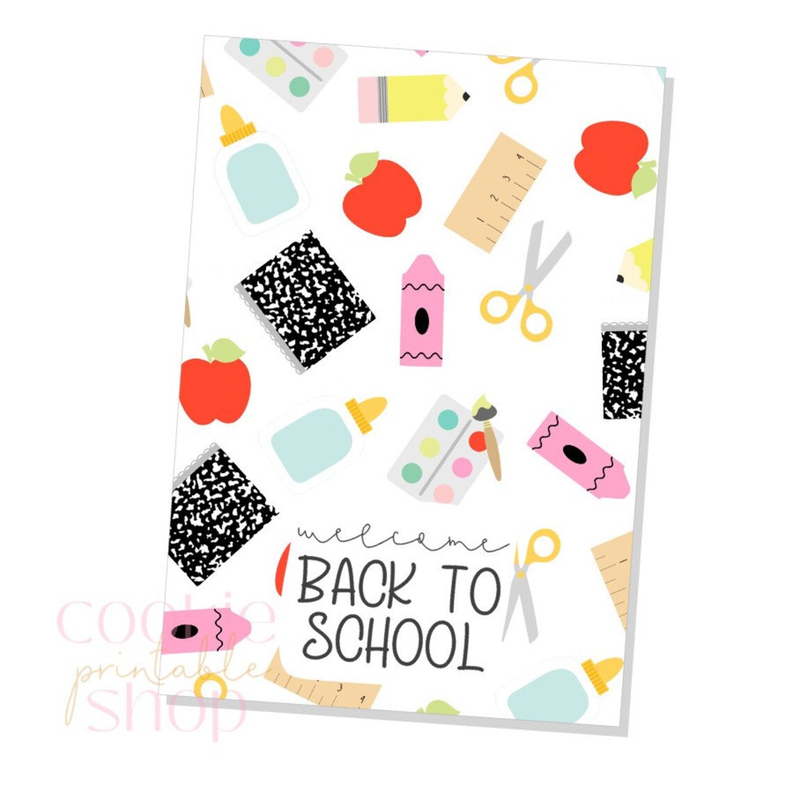 Welcome Back to School PRINTABLE 3.5x5 COOKIE CARDS Digital - Etsy