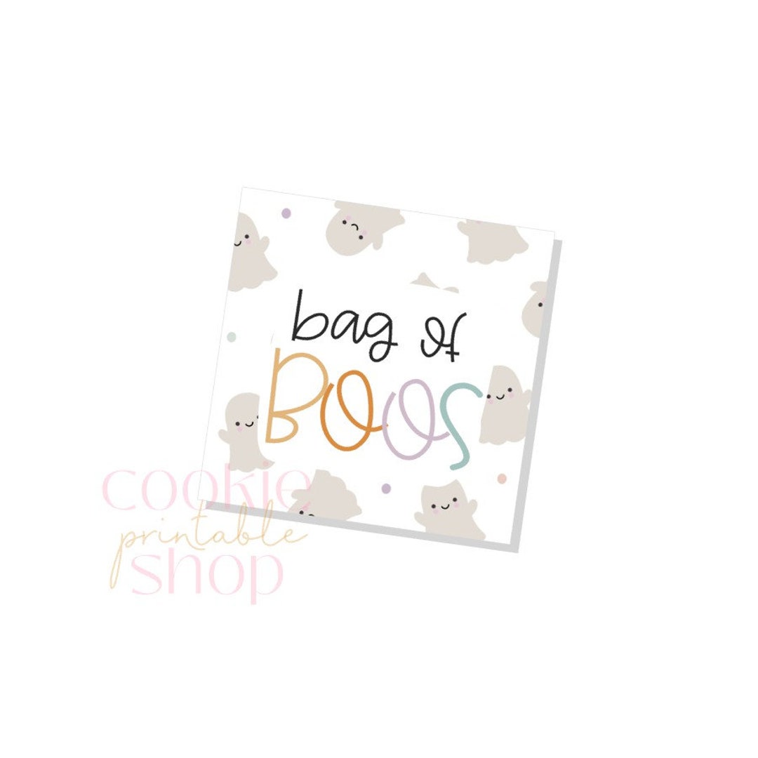 Bag of Boos 2 SQUARE PRINTABLE TAG Halloween Digital Download Tag - Etsy