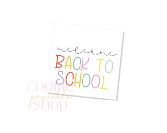Welcome Back to School PRINTABLE TAG Digital Download - Etsy