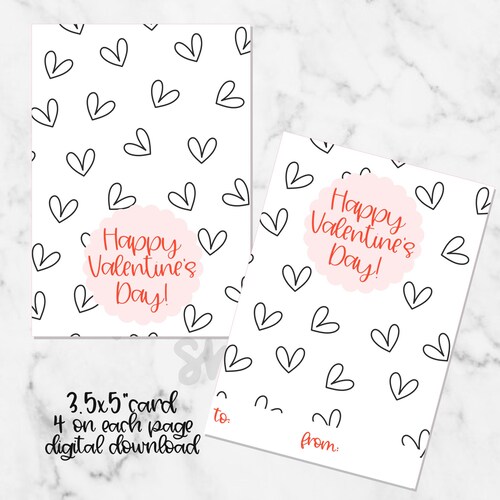 Valentine's Day Mini Cookie Card Printable Mini Cookie - Etsy