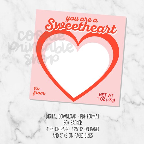 Valentine's Day Cookie Card You Are a Sweetheart Cookie - Etsy