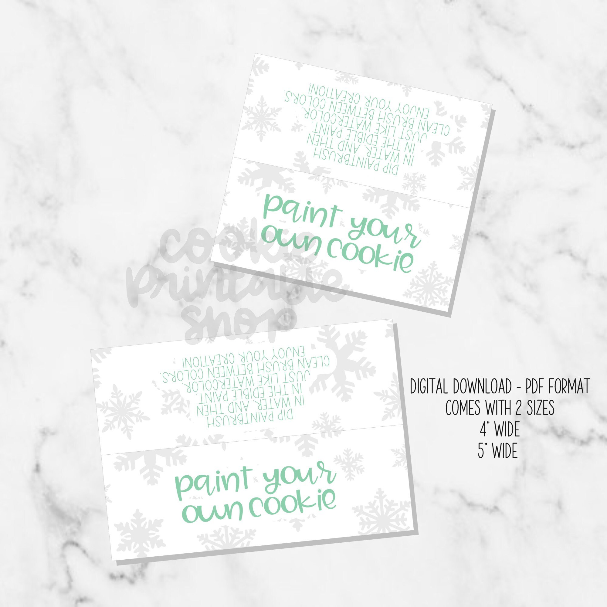 PYO Rainbow Cookie Bag Toppers 4 & 5 inch Cookie Bag Toppers Paint Your ...