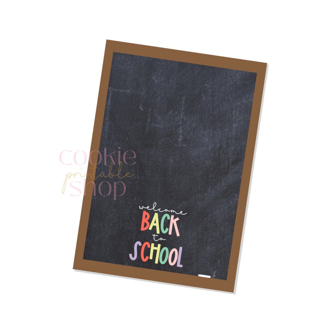 Welcome Back to School PRINTABLE COOKIE CARD Digital Download - Etsy