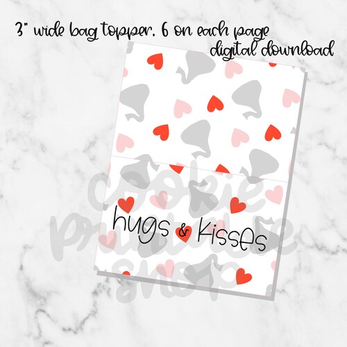 Instant Download Happy Valentine's Day Bag Topper | Etsy