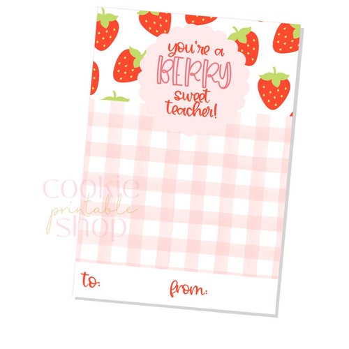 Instant Download Doodles Teacher Appreciation Cookie Card | Etsy