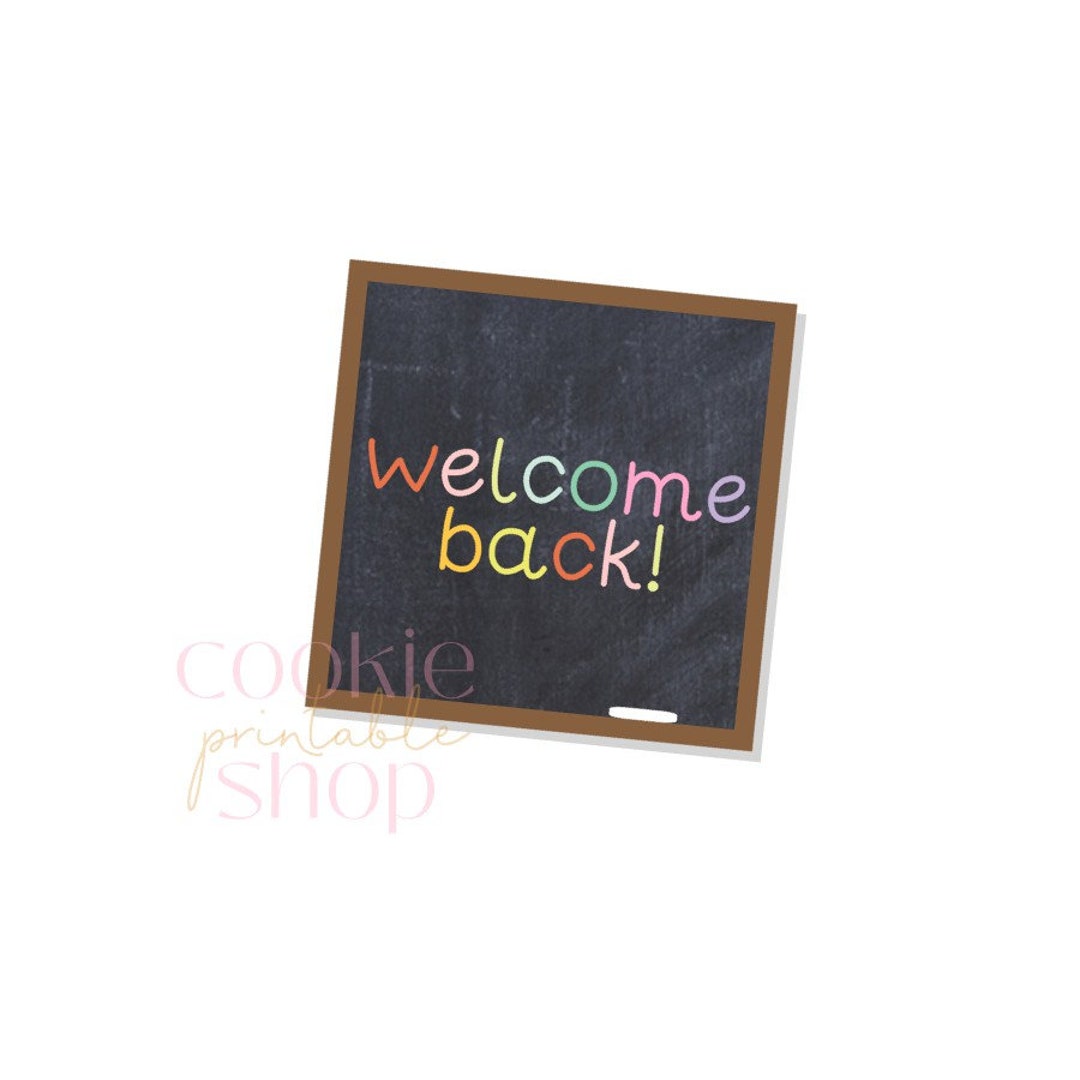 Welcome Back SQUARE PRINTABLE TAG, Not Editable Back to School Tag ...