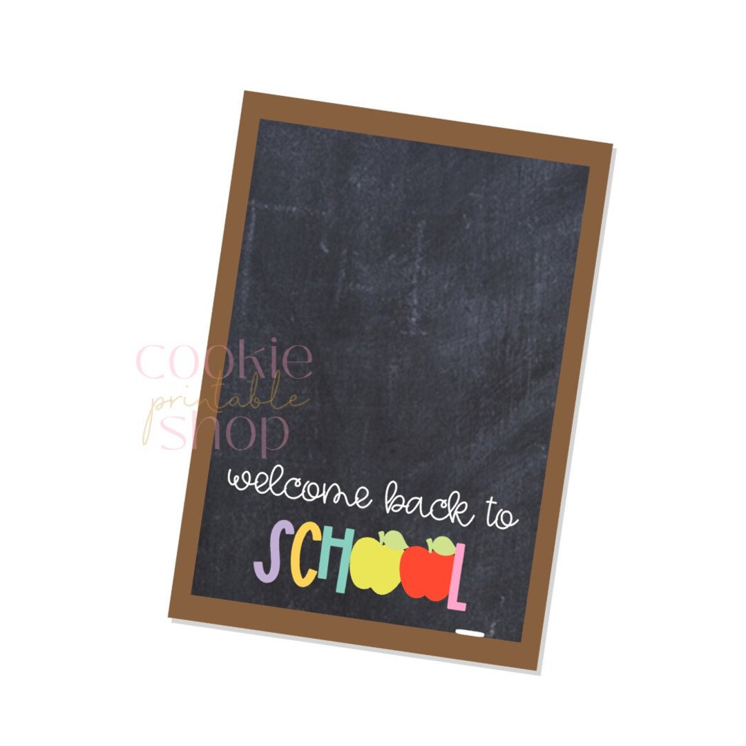 Welcome Back to School PRINTABLE COOKIE CARD Digital Download - Etsy