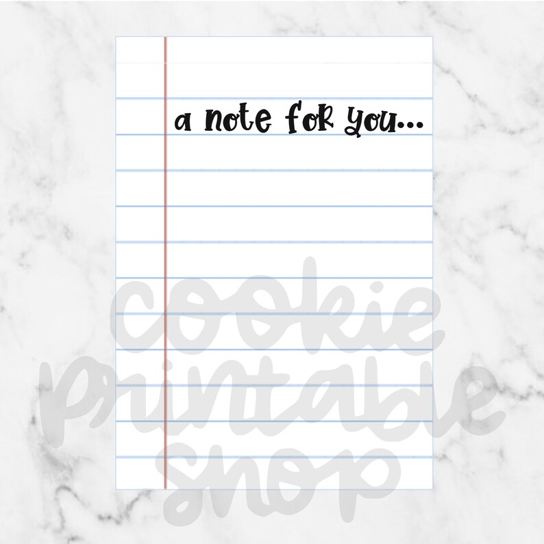A note for you... PRINTABLE CARD | Etsy