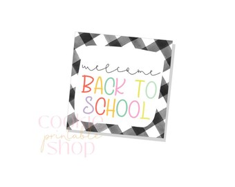 Welcome Back to School PRINTABLE TAG Digital Download - Etsy