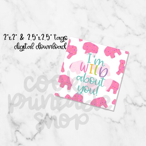 Instant Download WILD About You Valentine Animal Cracker - Etsy