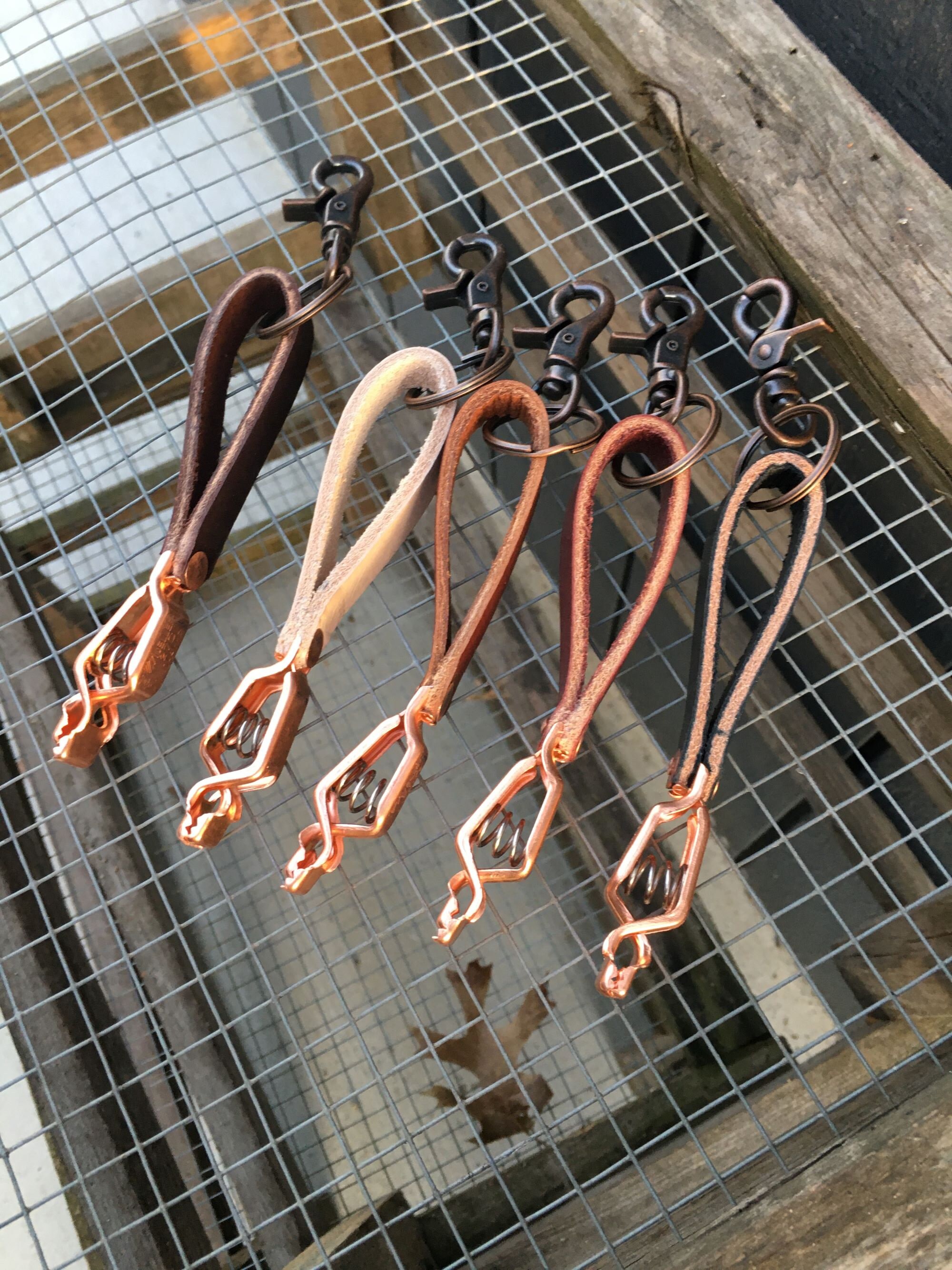 Leather Work Glove Clip: Copper Clamp, Belt Loop & Key Chain - Etsy