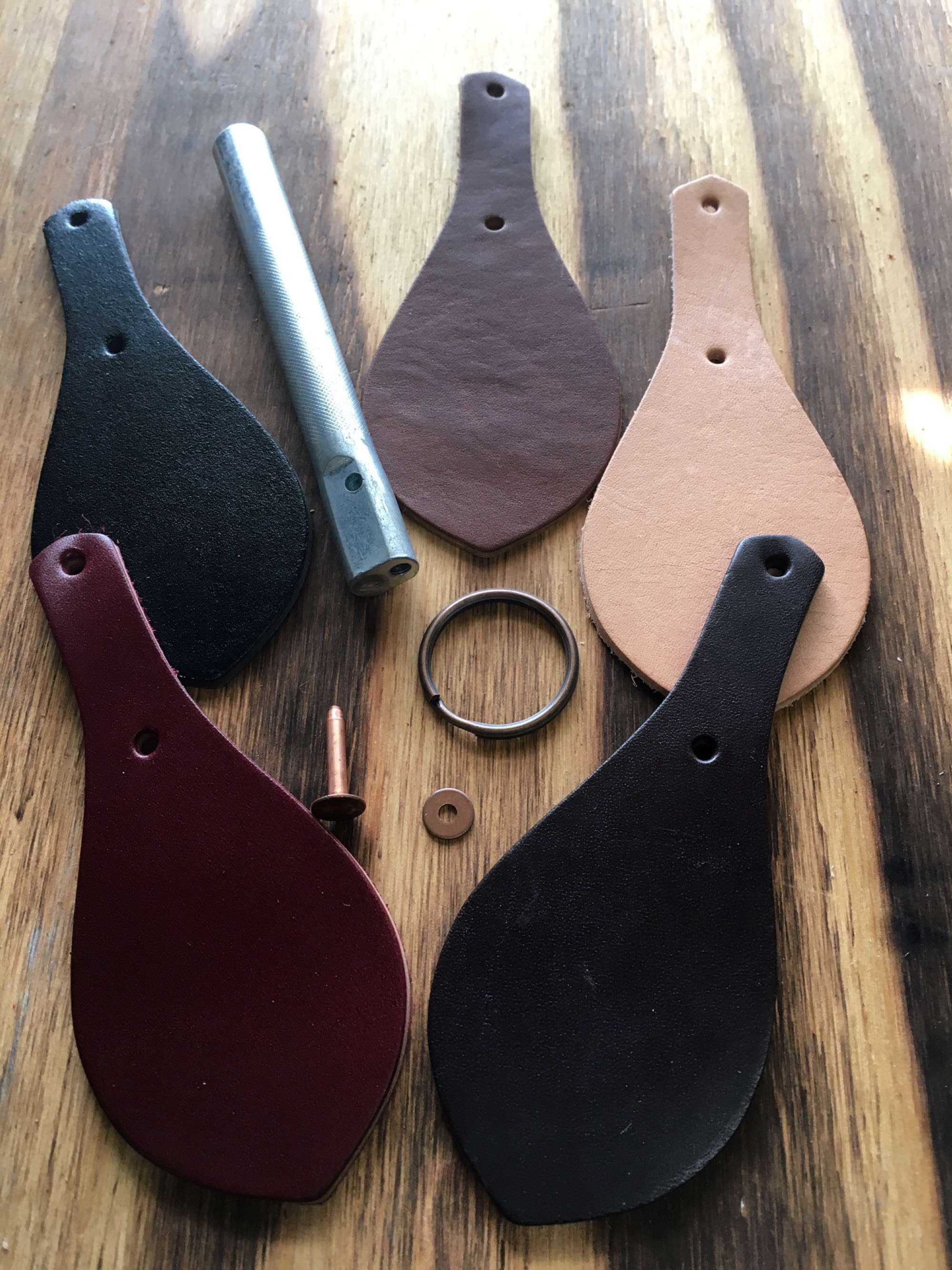 Teardrop Leather Key Chain 1 Craft Kit Leather Key | Etsy Nederland