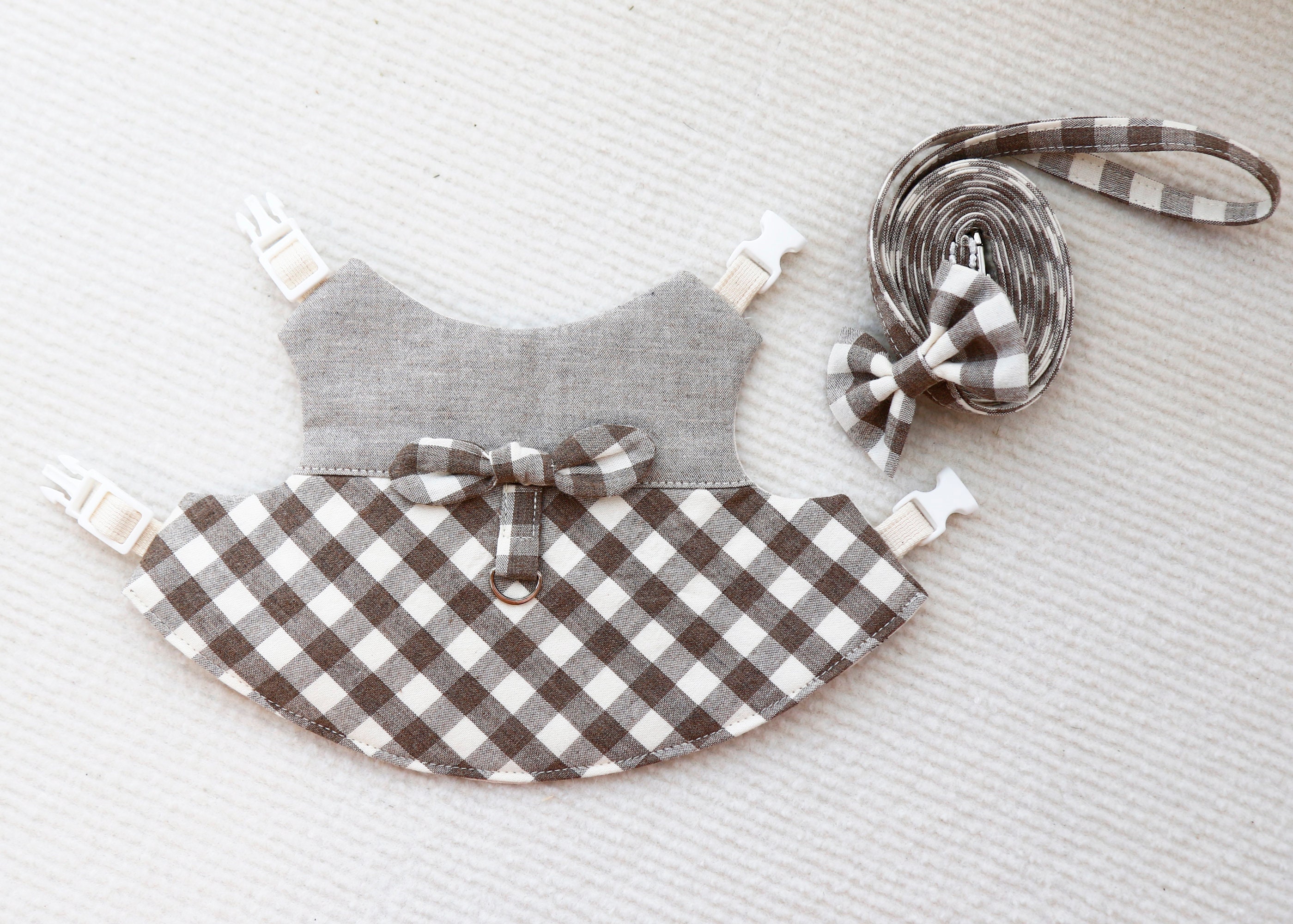 Check Ribbon Harness for Only Rabbit vest - Etsy