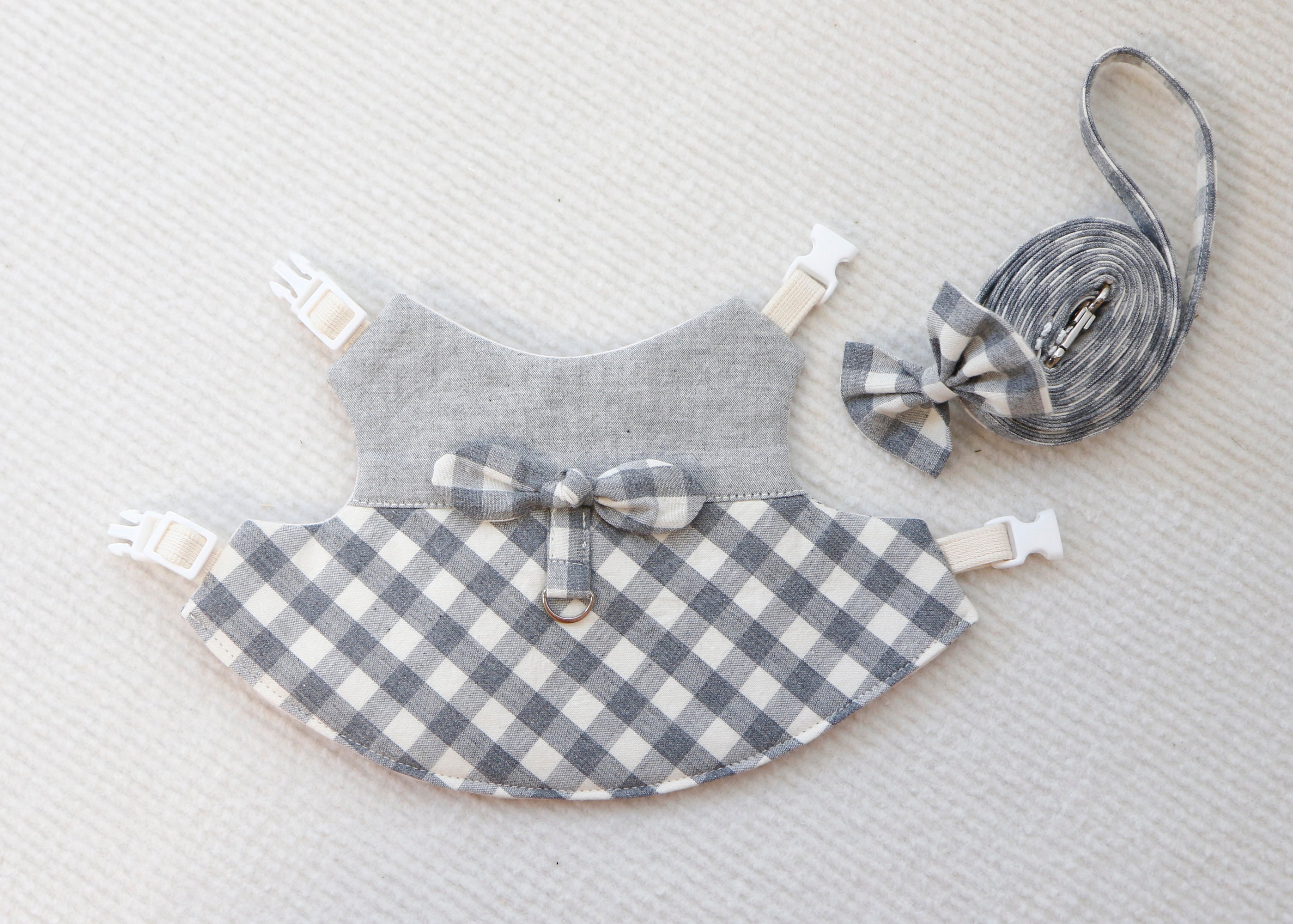 Check Ribbon Harness for Only Rabbit Vest | Etsy