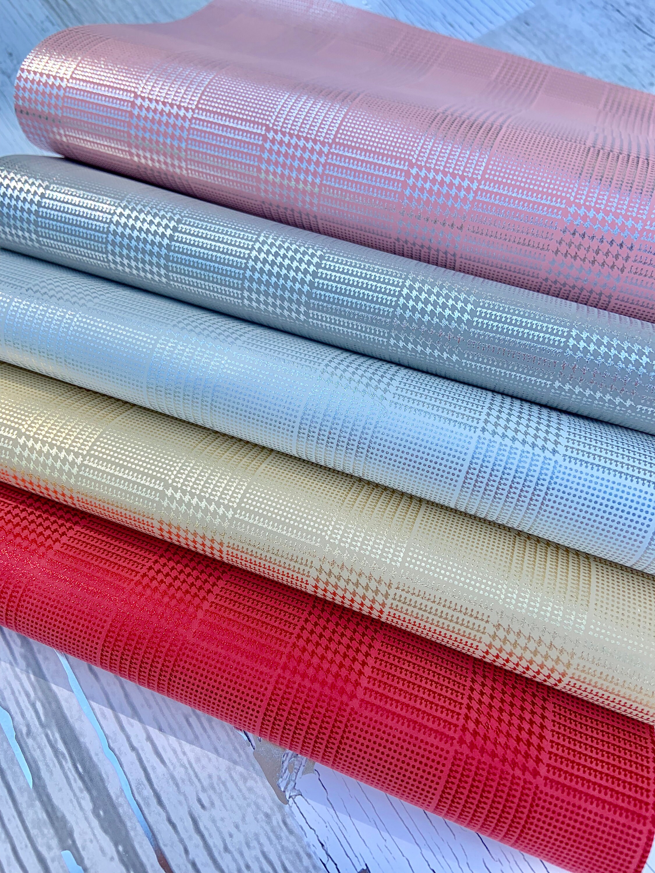 Texture Faux Leather Sheets. Houndstooth Design,leather Sheet. Leather ...