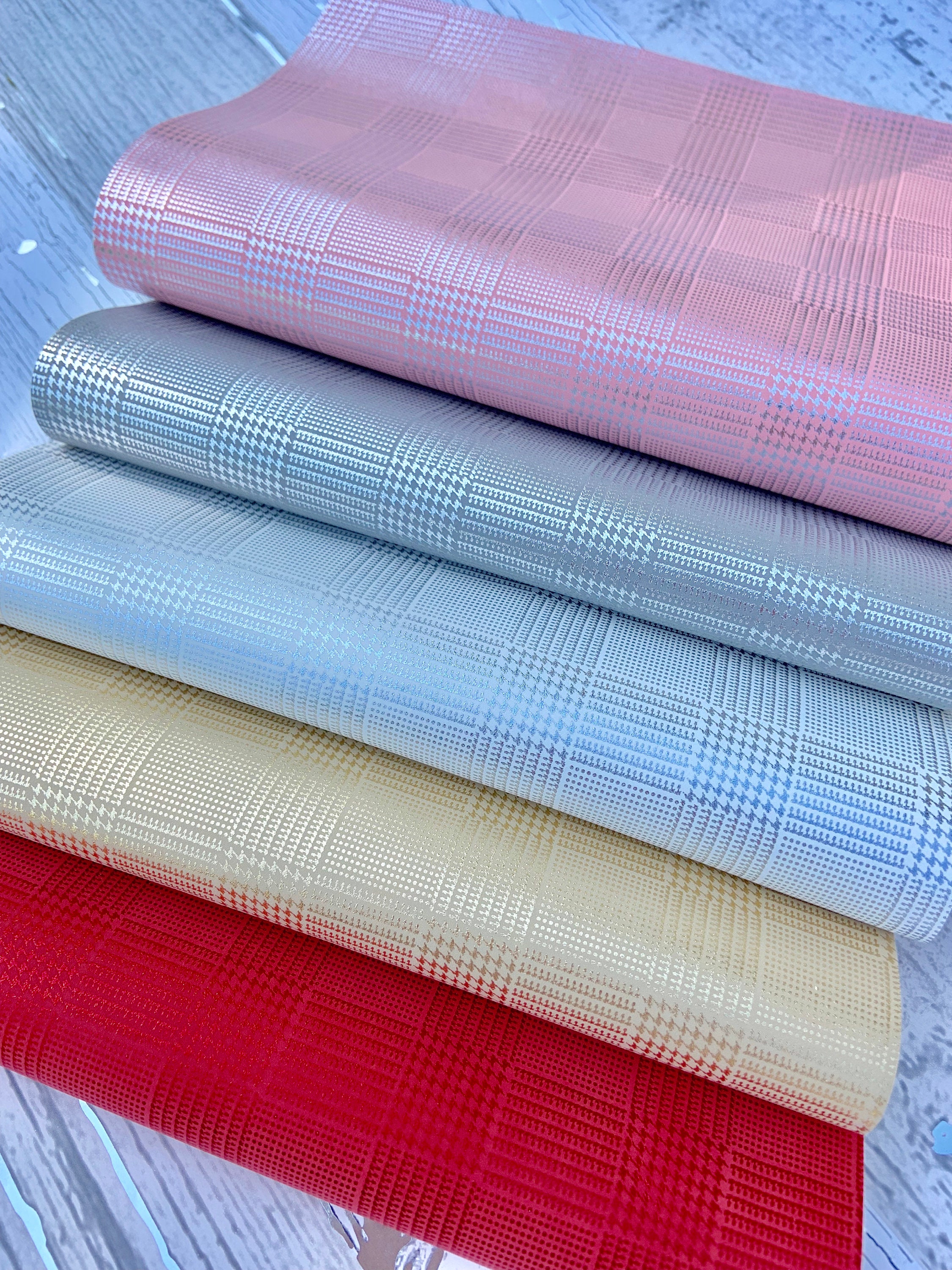 Texture Faux Leather Sheets. Houndstooth Design,leather Sheet. Leather ...