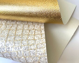 Materials Rose Gold Gold Silver Chunky Glitter Leather Fabric Vinyl ...