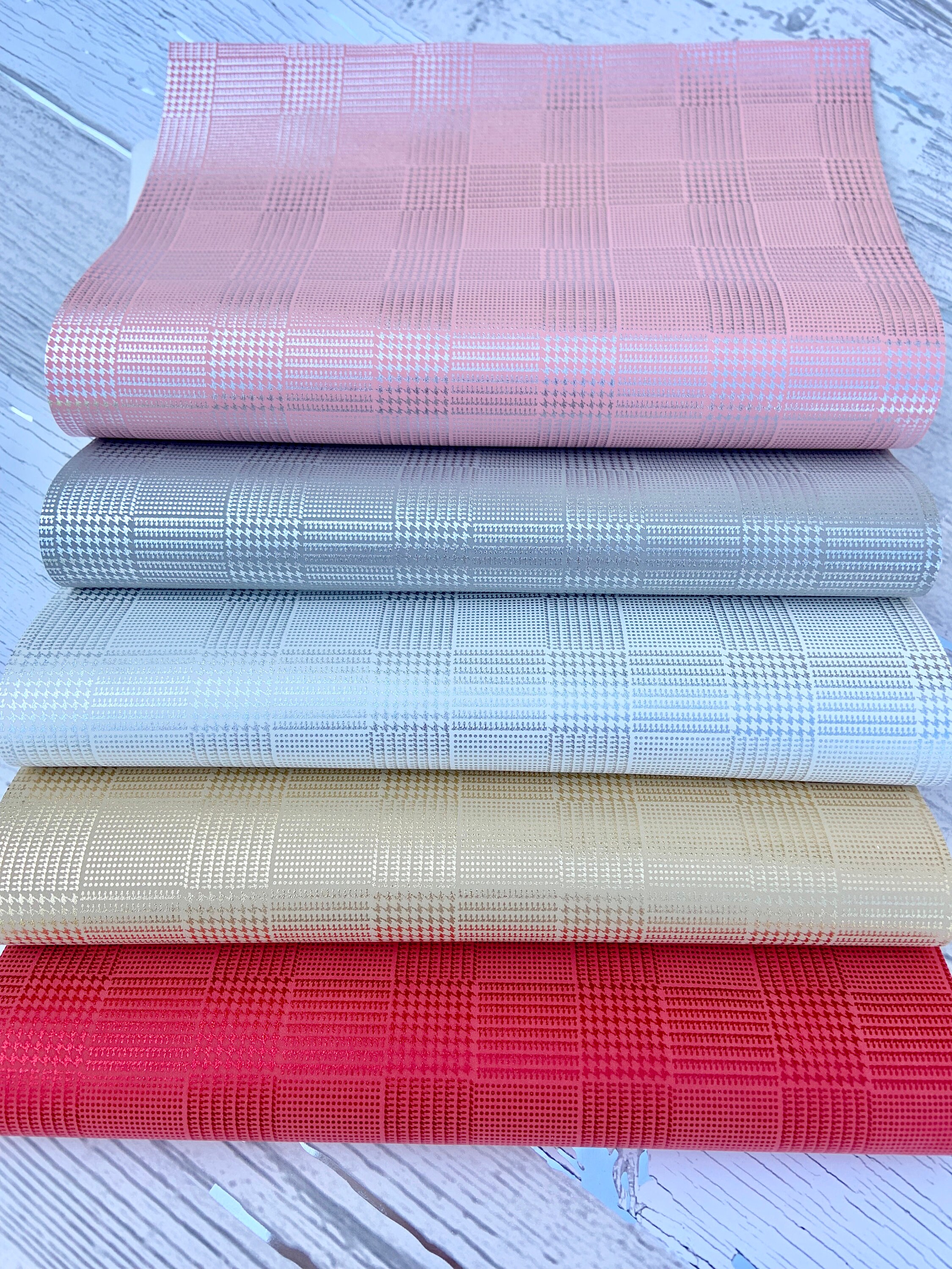 Texture Faux Leather Sheets. Houndstooth Design,leather Sheet. Leather ...