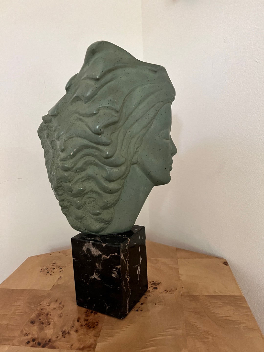 RARE PEGGY MACH Bust Resin Sculpture on Marble Base 1971 - Etsy