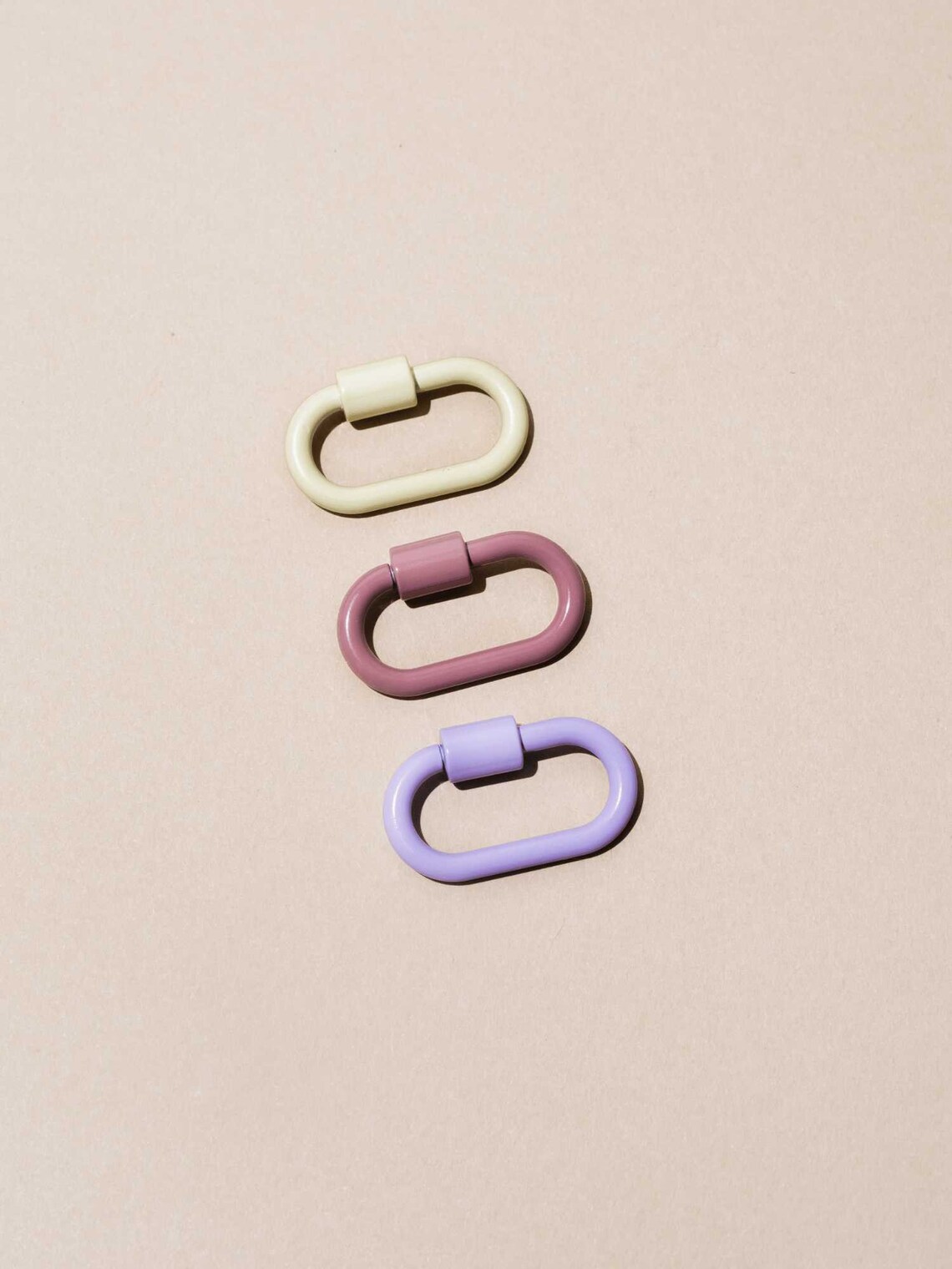 Mini Lock Keychain Set in Petals Cream, Lavender, Rose - Etsy