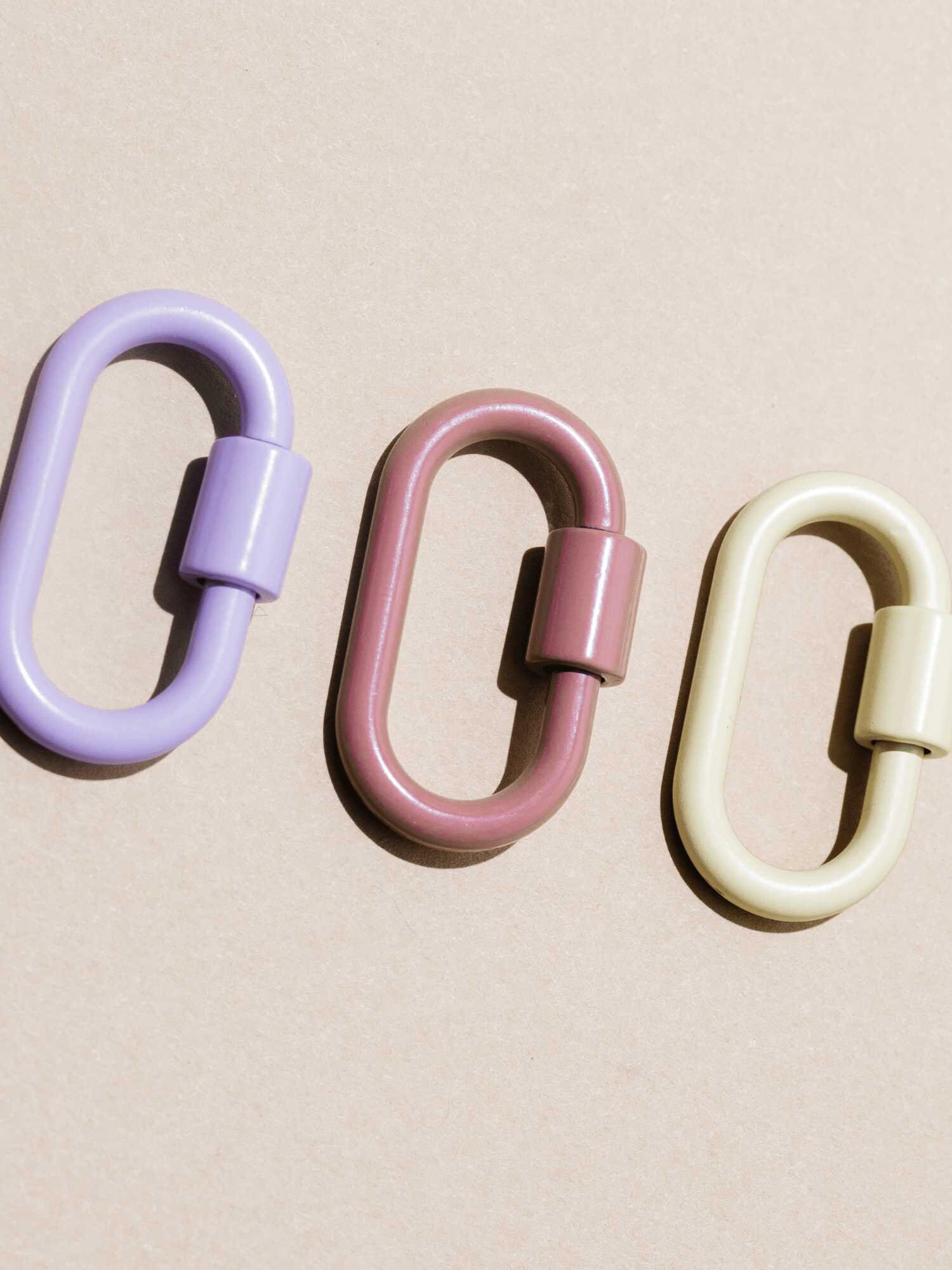Mini Lock Keychain Set in Petals Cream, Lavender, Rose - Etsy