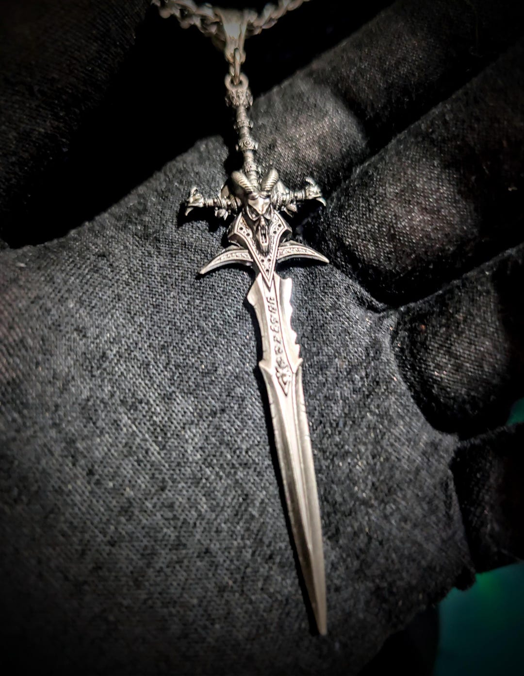 Frostmourne Sword Necklace: Lich King Inspired, Wow Jewelry - Etsy