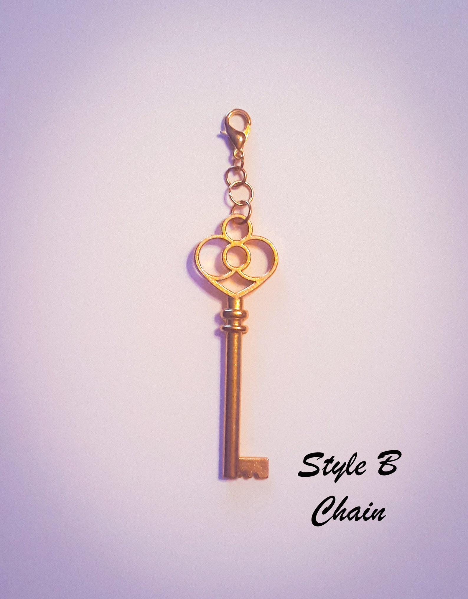 Gold Skeleton Key Keychains-antique Key Charm-metaphysical Symbol-pagan ...