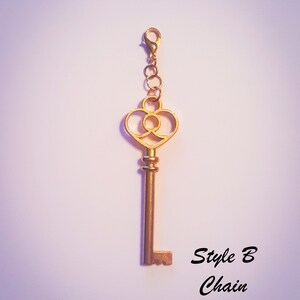 Gold Skeleton Key Keychains-antique Key Charm-metaphysical Symbol-pagan ...