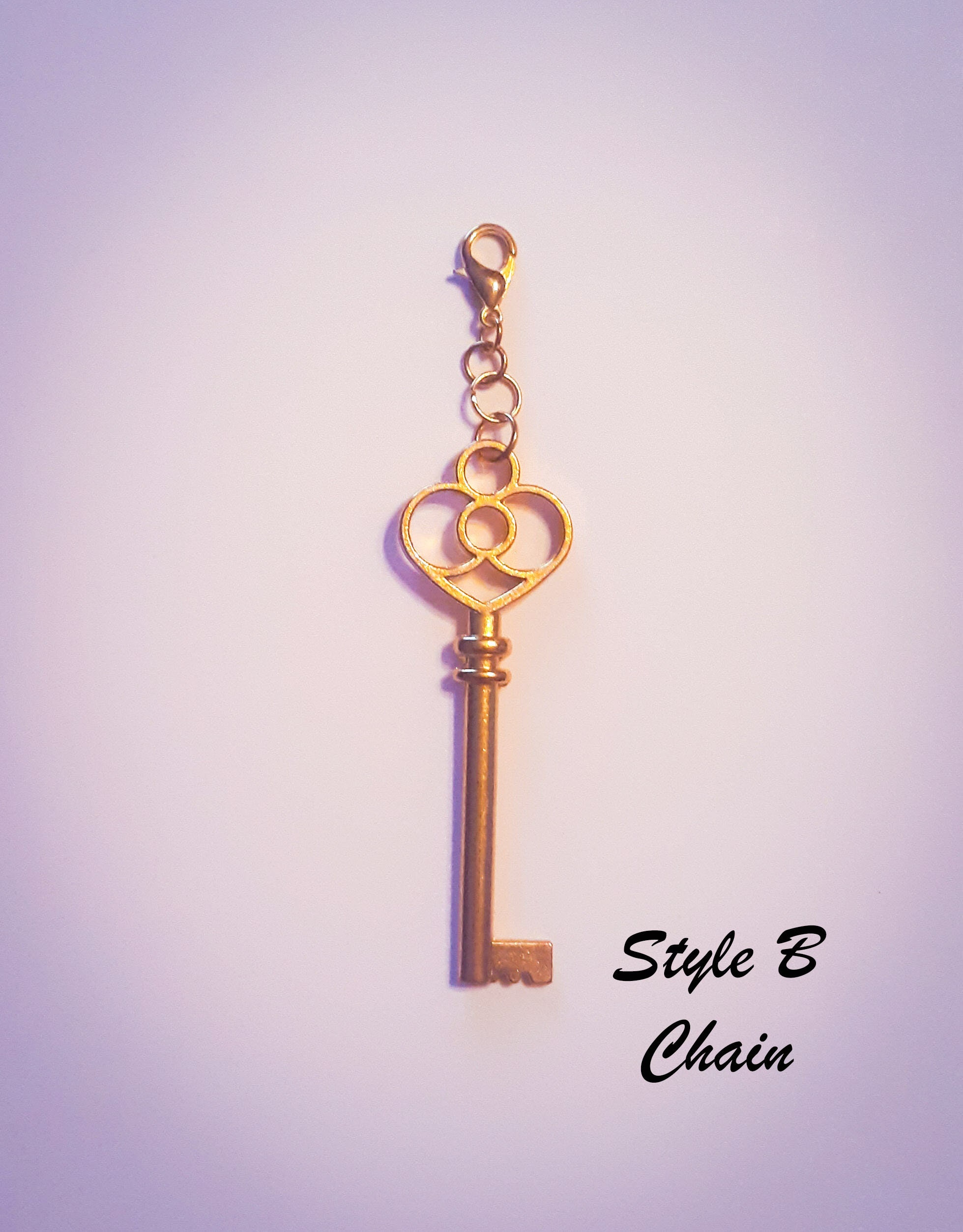 Gold Skeleton Key Keychains-antique Key Charm-metaphysical Symbol-pagan ...