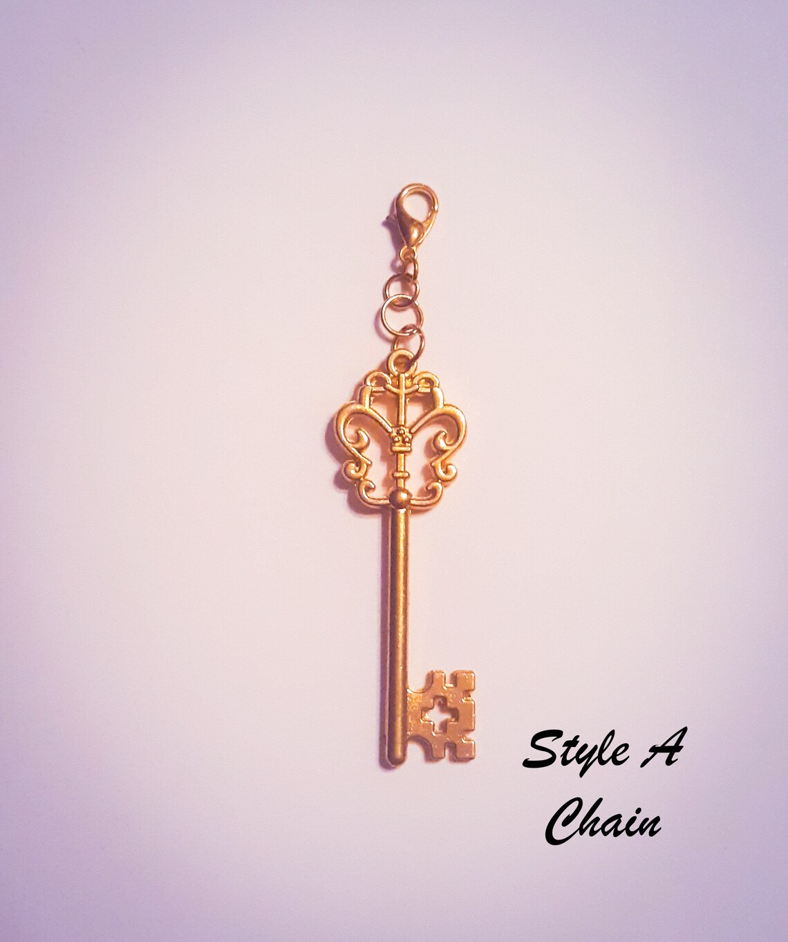 Gold Skeleton Key Keychains-antique Key Charm-metaphysical Symbol-pagan ...