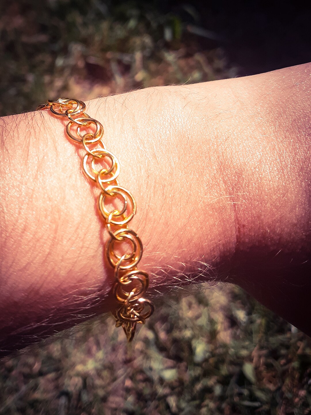 Gold Sun Chain Jewelry-solar Style Chain Bracelet-gold Colored Steel ...