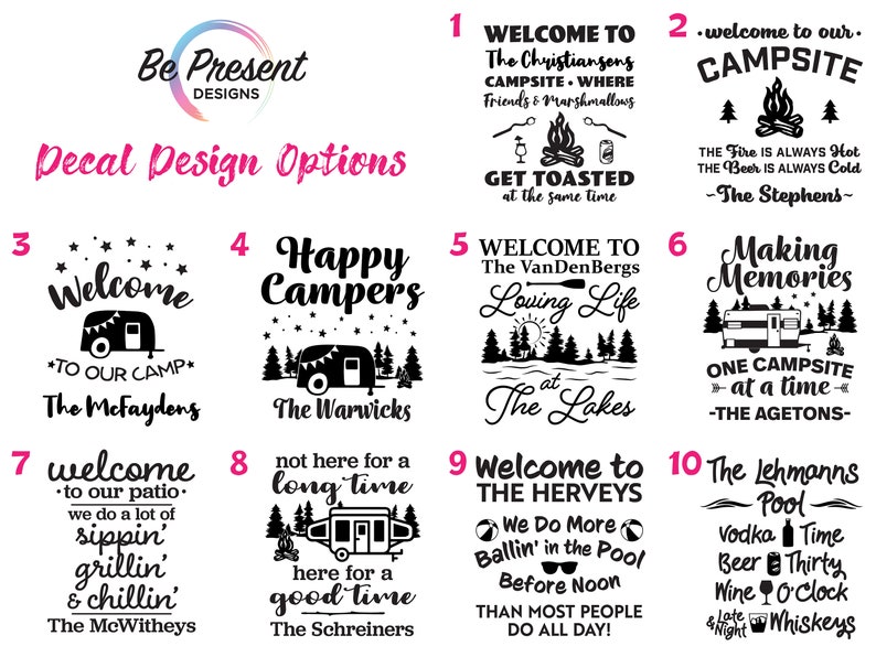 Camping Bucket DECAL Only Fits 5 Gallon Bucket Bucket NOT - Etsy