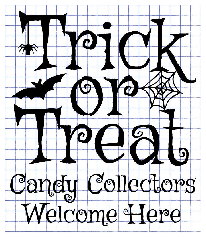 TRICK OR TREAT Light up Bucket Sorry Out of Candy Double-sided ...