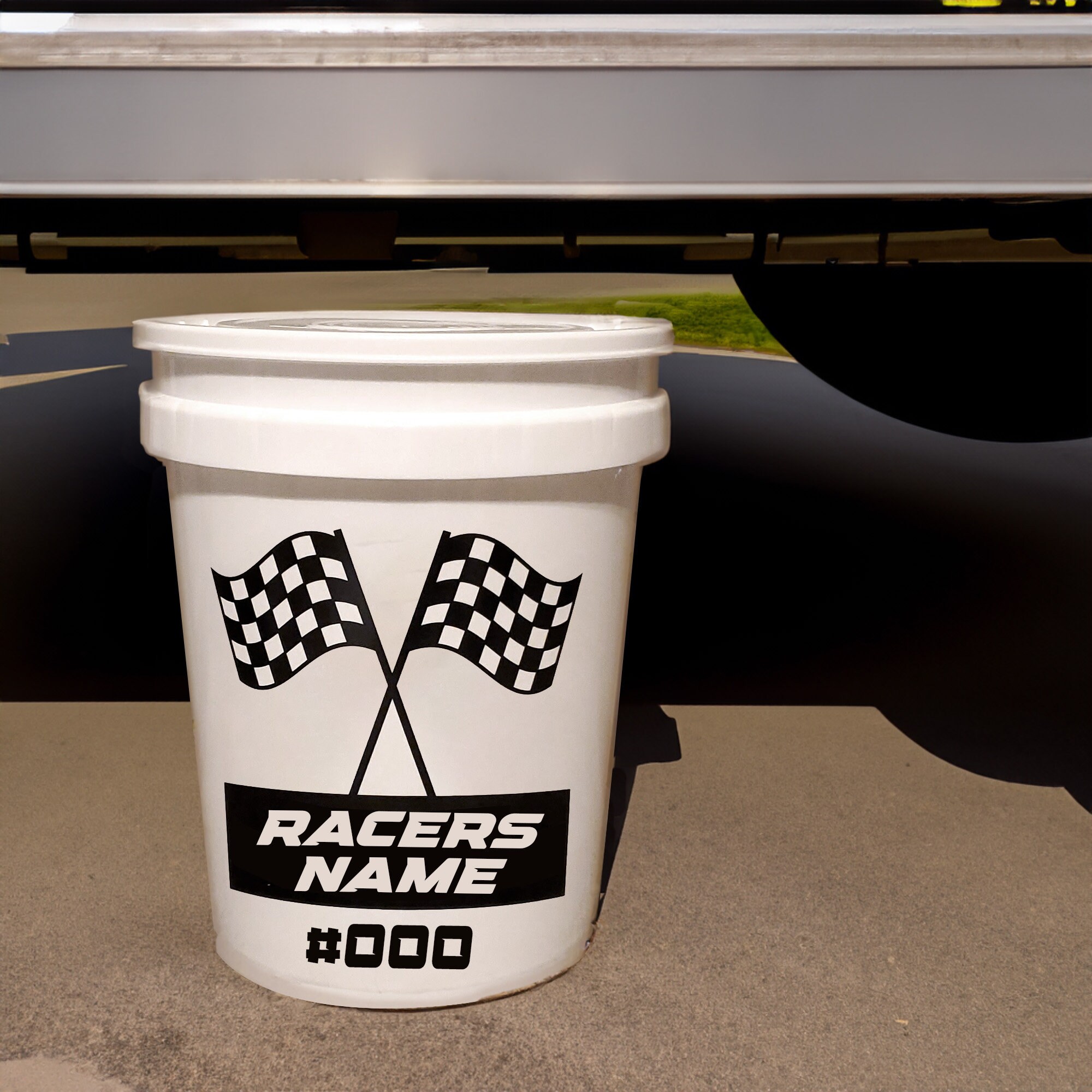 Checkered Flags Light up Bucket | INCLUDES BUCKET, Decal, Light, Remote ...