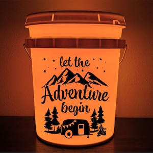 5 Gallon Light up Camping Bucket | INCLUDES BUCKET | Light Bucket ...