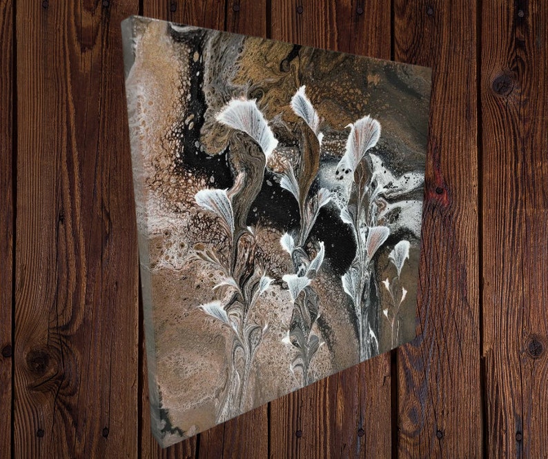 String Pull Flowers - Black and Copper - Etsy