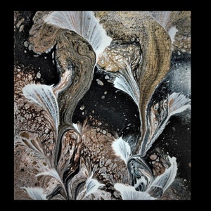 String Pull Flowers - Black and Copper - Etsy