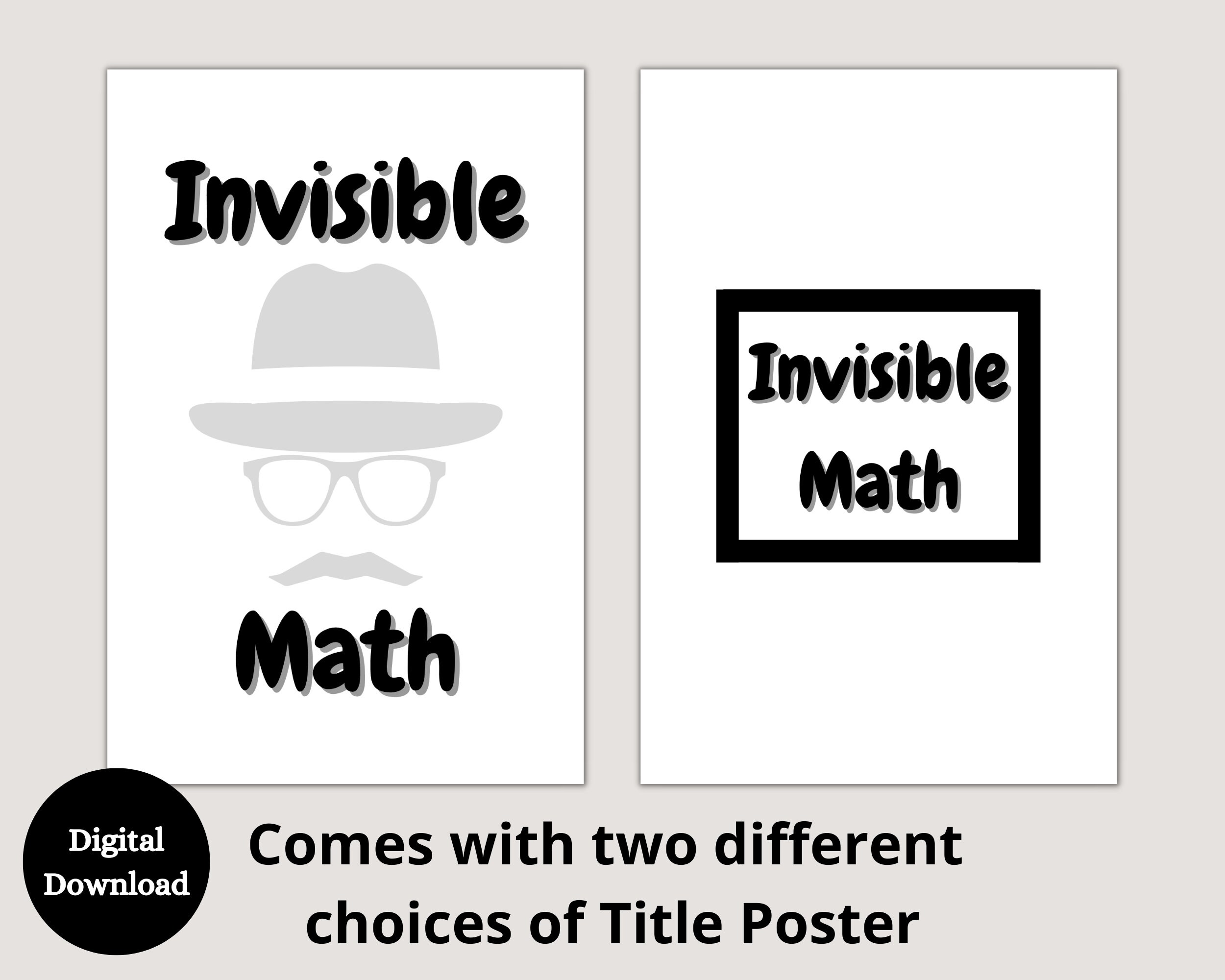 Invisible Math Posters Math Decor Prints High School Math - Etsy